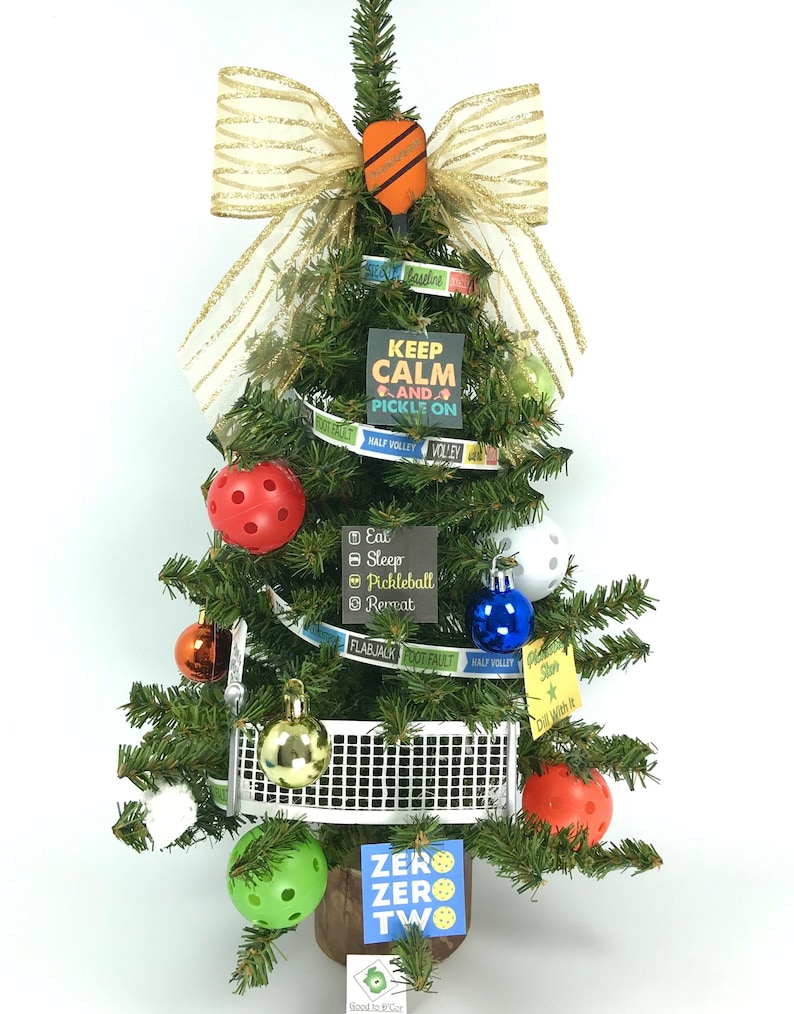 Pickleball Themed 18" Christmas Tree - Etsy