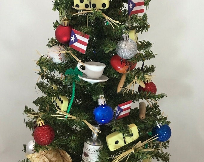 Puerto Rico Themed 24" Christmas Tree - Etsy