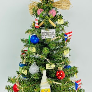Puerto Rico / Puerto Rican Themed 18" Christmas Tree - Etsy