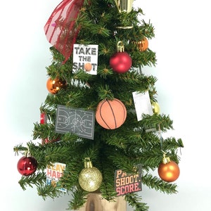 Basketball Themed 18" Christmas Tree - Etsy