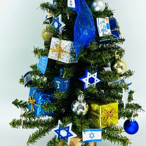 Chanukah Bush / Hanukkah Themed 18" Christmas Tree - Etsy