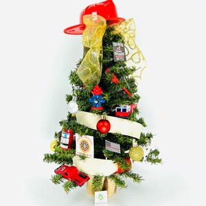 Firefighter Themed Christmas 18" Tree - Etsy