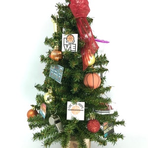 Basketball Themed 18" Christmas Tree - Etsy