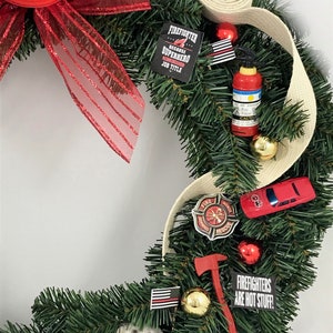 Firefighter Themed Christmas Wreath - Etsy