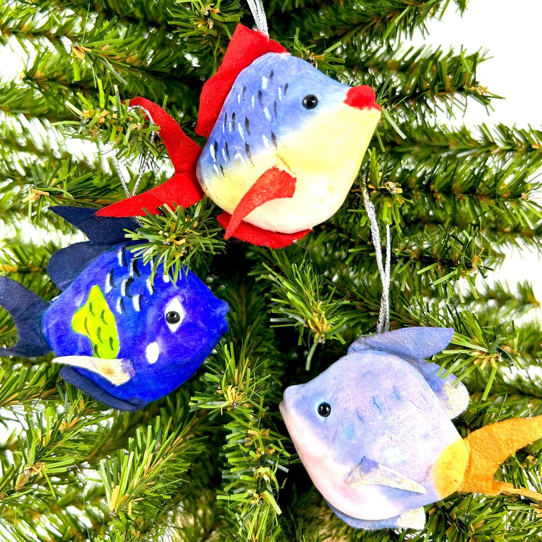 Colorful Fish Ornaments (set of 6 Varied) - Etsy