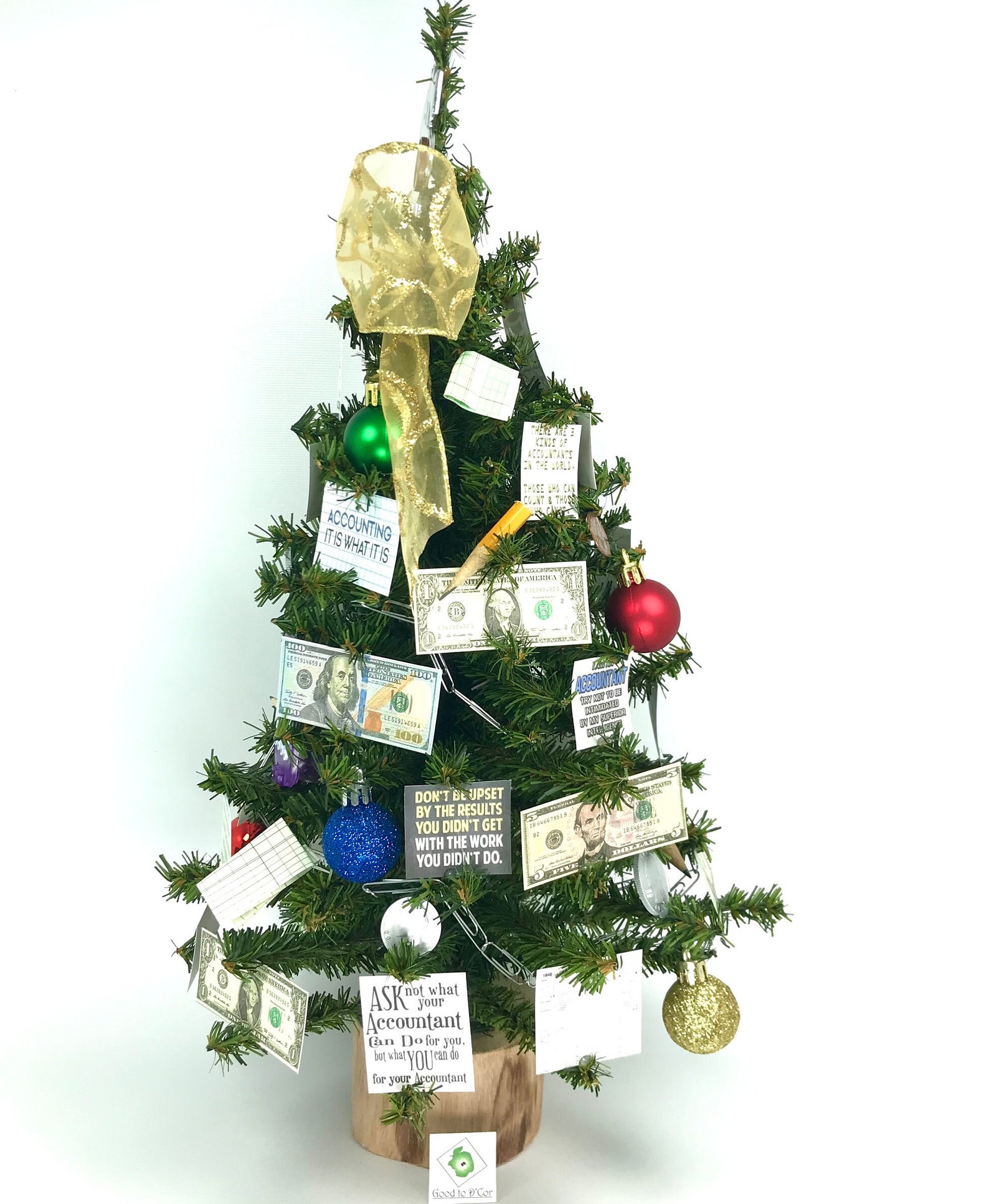 Accounting / Accountant Themed 18" Christmas Tree - Etsy