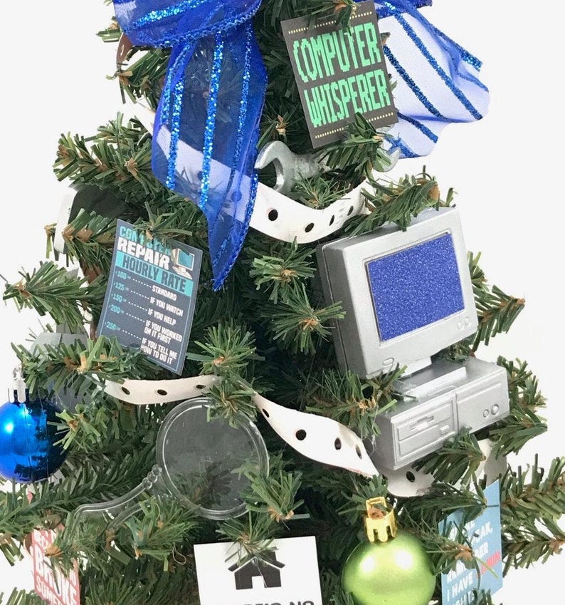 IT Support / Computer Tech Themed 18" Christmas Tree - Etsy