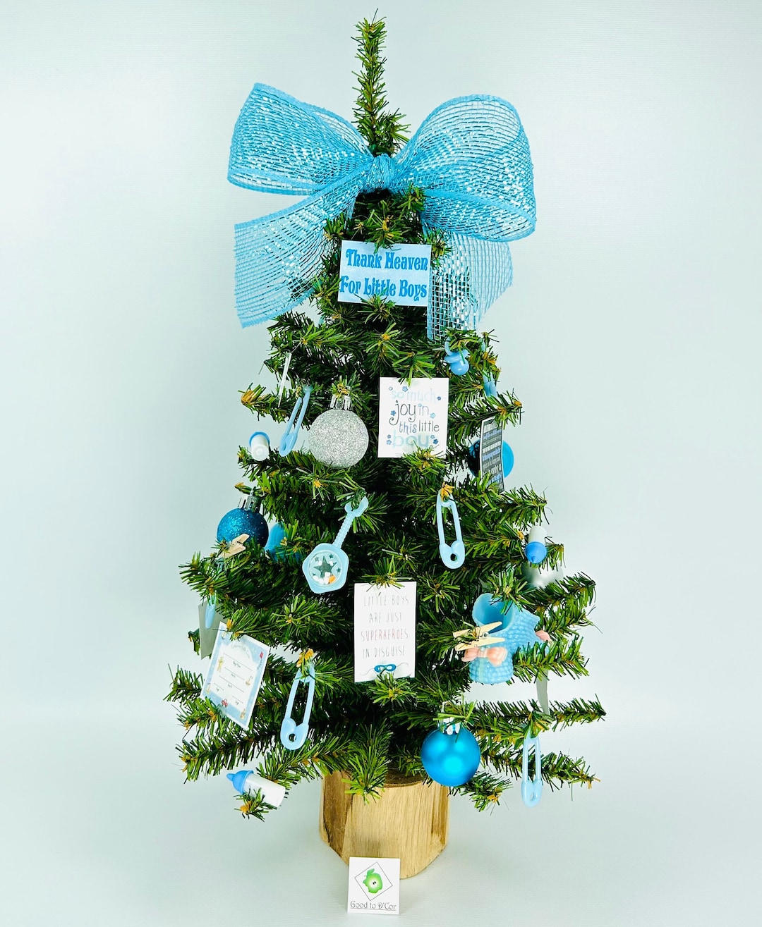 Baby Boy Themed 18" Christmas Tree - Etsy
