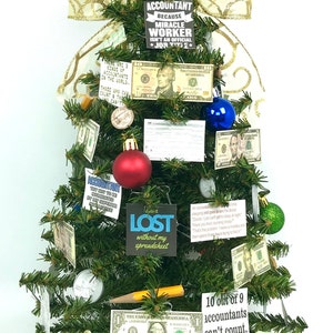 Accounting / Accountant Themed 18" Christmas Tree - Etsy