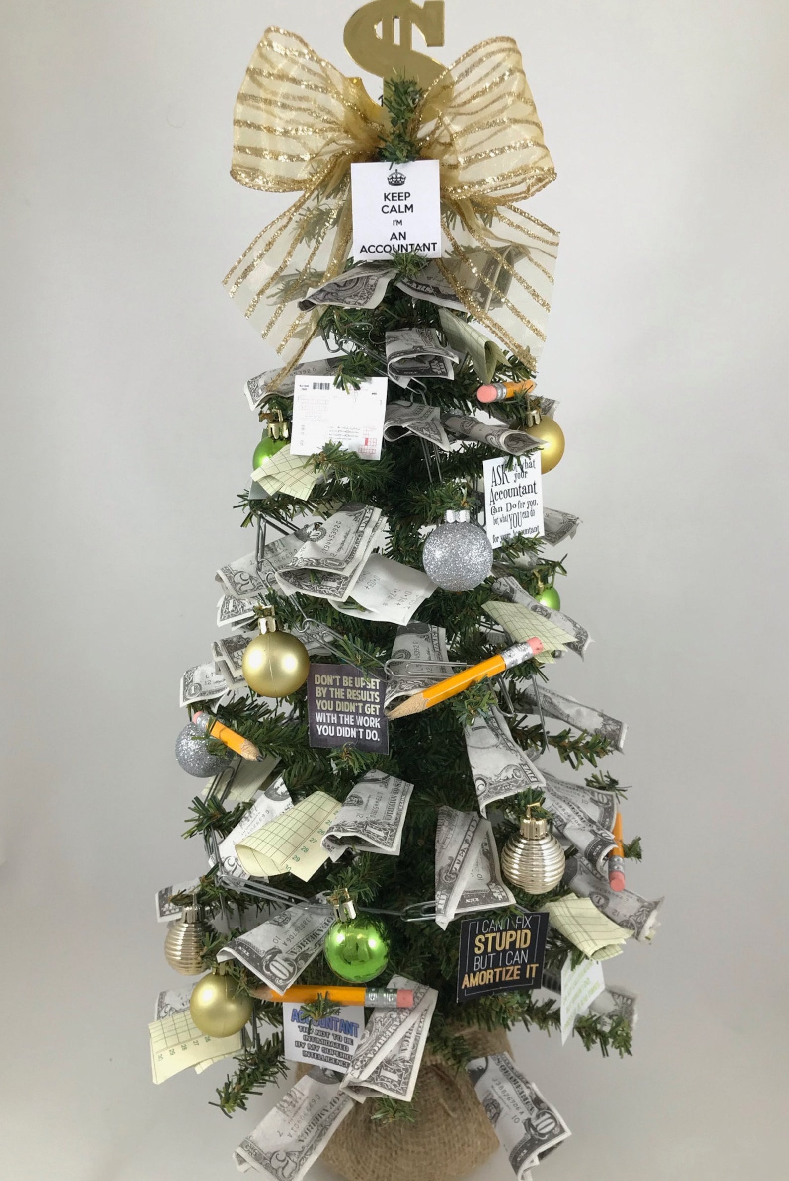 Large Accountant Themed Christmas Tree | Etsy