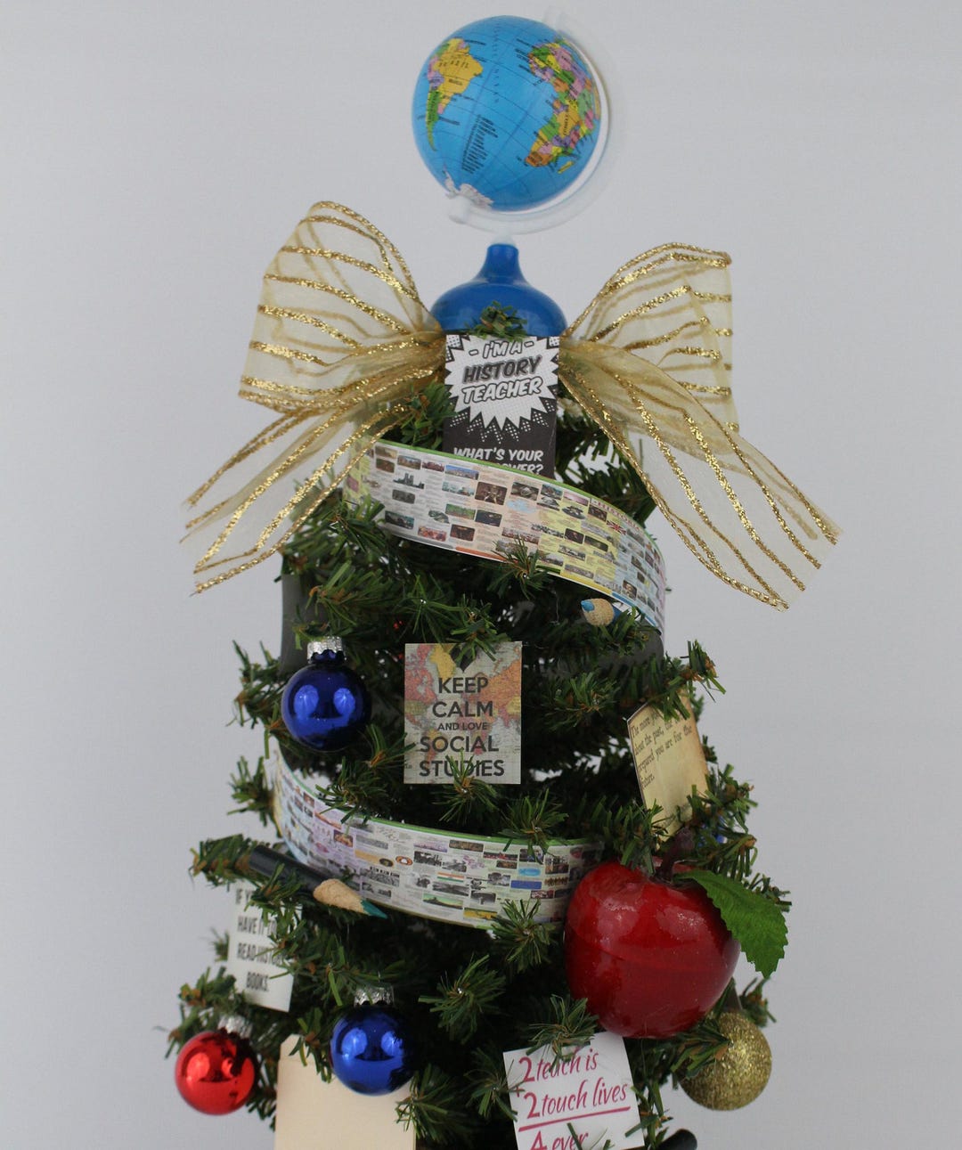 School History / Geography Teacher Themed 18" Christmas Tree - Etsy