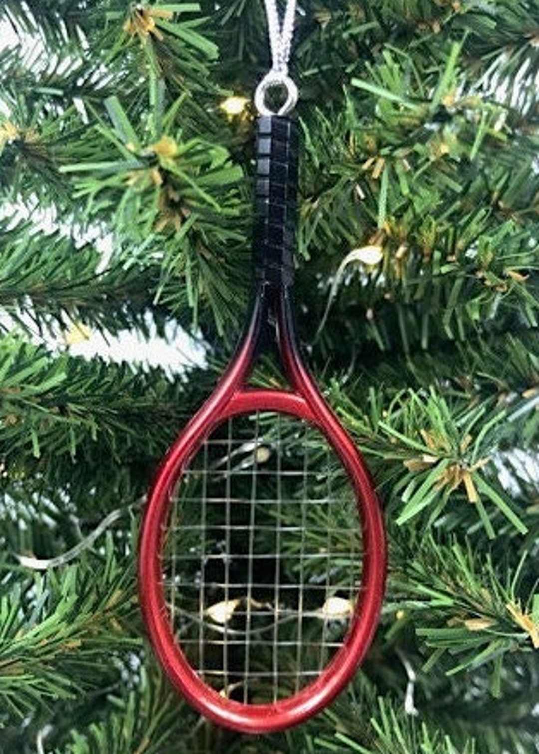 Tennis Racket Ornament - Etsy