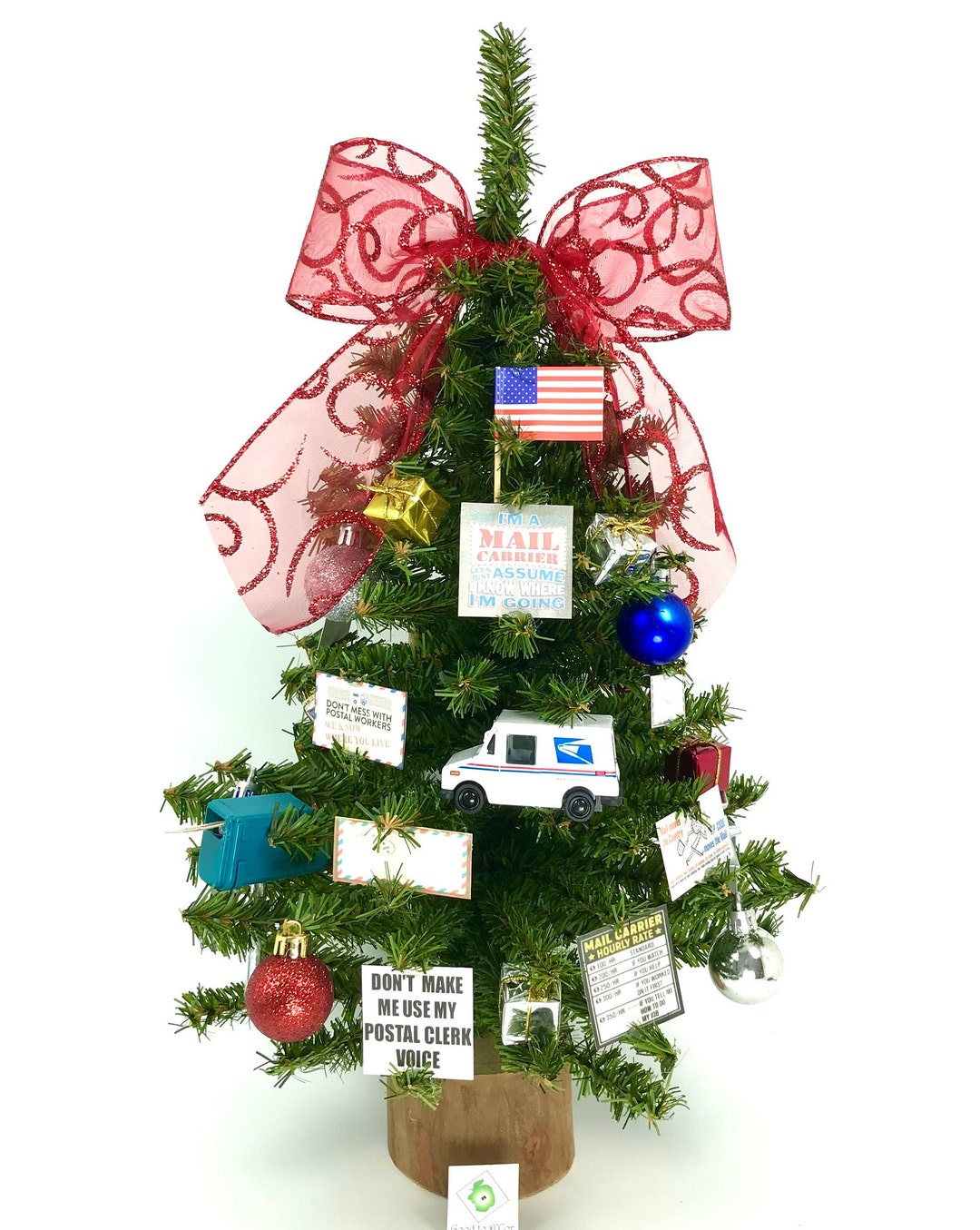 Post Office / Postal Worker / Mail Carrier Themed 18" Christmas Tree - Etsy