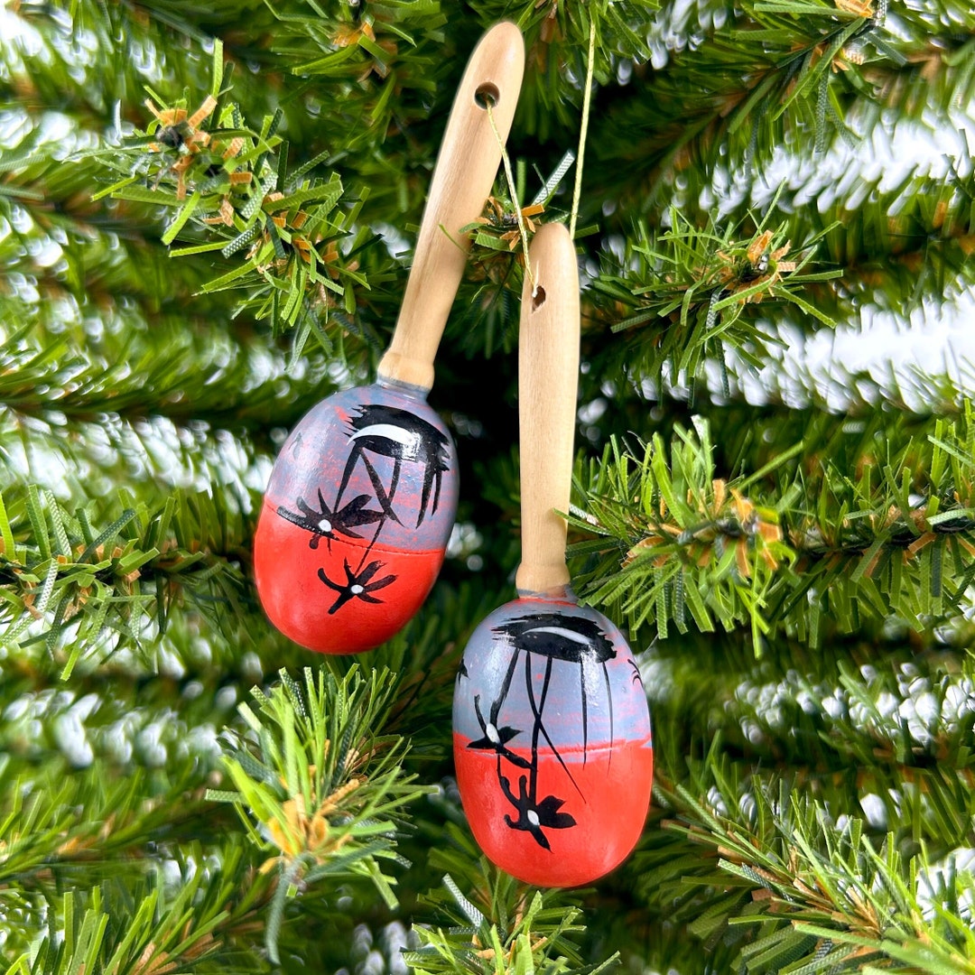Set of 2 Maracas Ornament (4 Colors) - Etsy