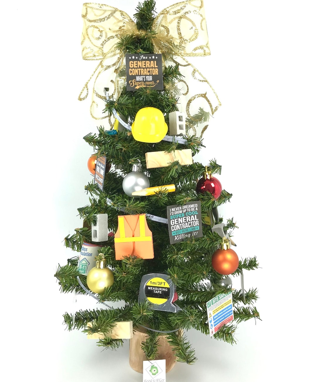 General Contractor / Construction Themed 18" Christmas Tree - Etsy