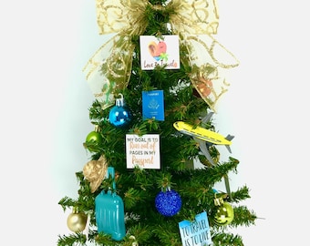 World Globe Christmas Tree Topper, Travel Tree Topper, World Map Tree ...