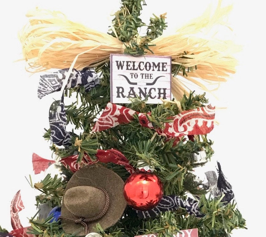 Western / Ranch / Cowboy / Cowgirl Themed 18" Christmas Tree - Etsy