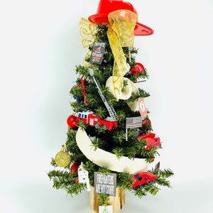 Firefighter Themed Christmas 18" Tree - Etsy