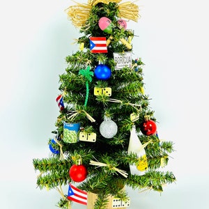 Puerto Rico / Puerto Rican Themed 18" Christmas Tree - Etsy