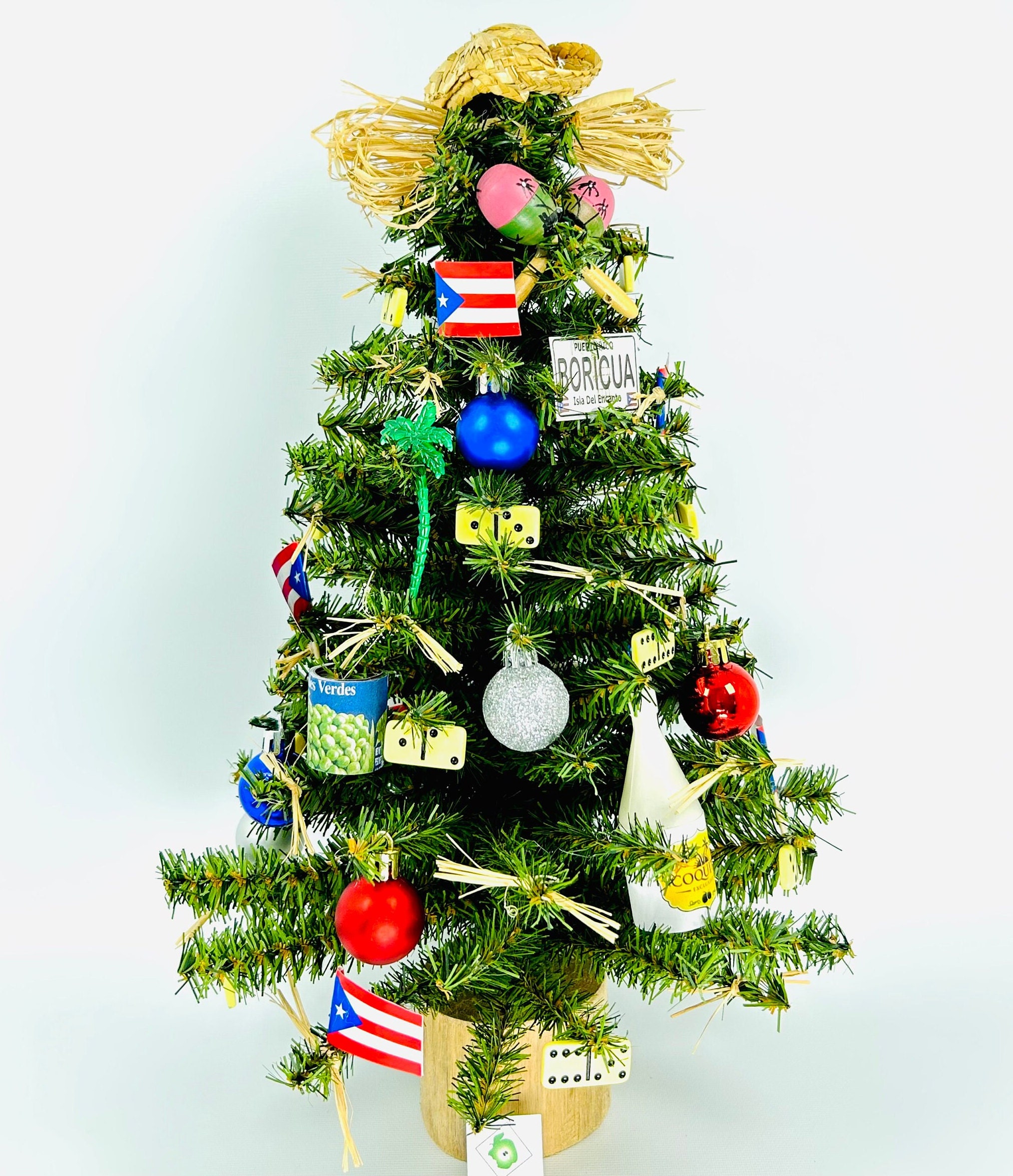 Puerto Rico / Puerto Rican Themed 18" Christmas Tree - Etsy