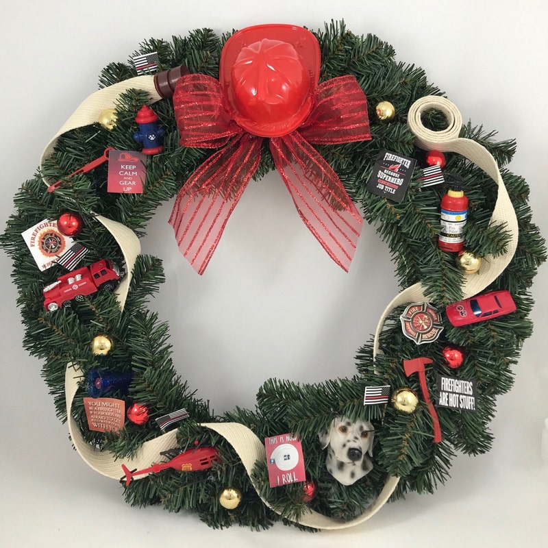 Firefighter Wreath - Etsy