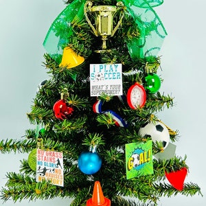 Soccer Themed 18" Christmas Tree - Etsy