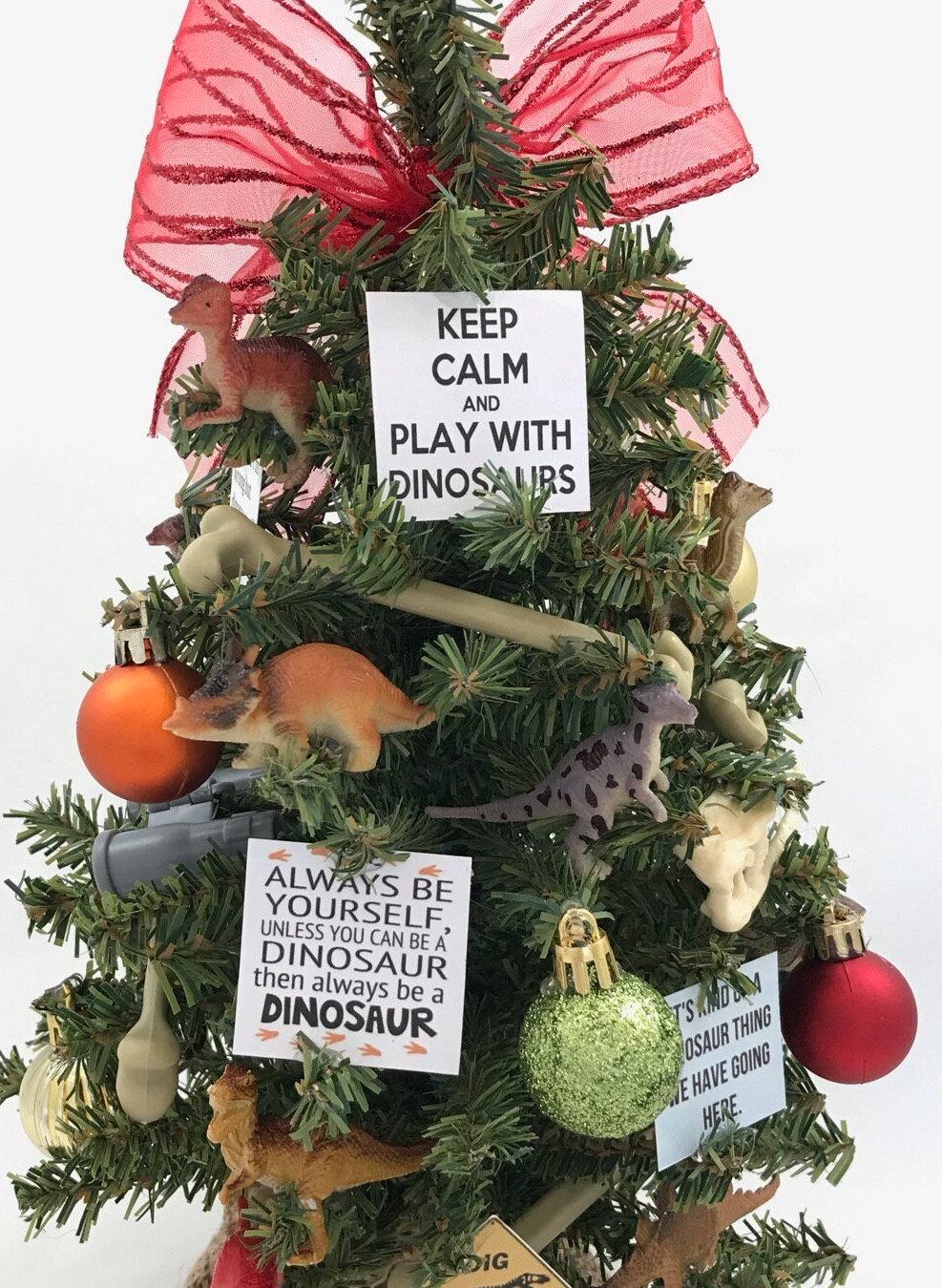 Dinosaur Themed 18" Christmas Tree - Etsy