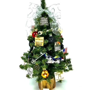 Biker / Motorcycle Themed 18" Christmas Tree - Etsy