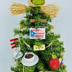 Puerto Rico / Puerto Rican Themed 18" Christmas Tree - Etsy