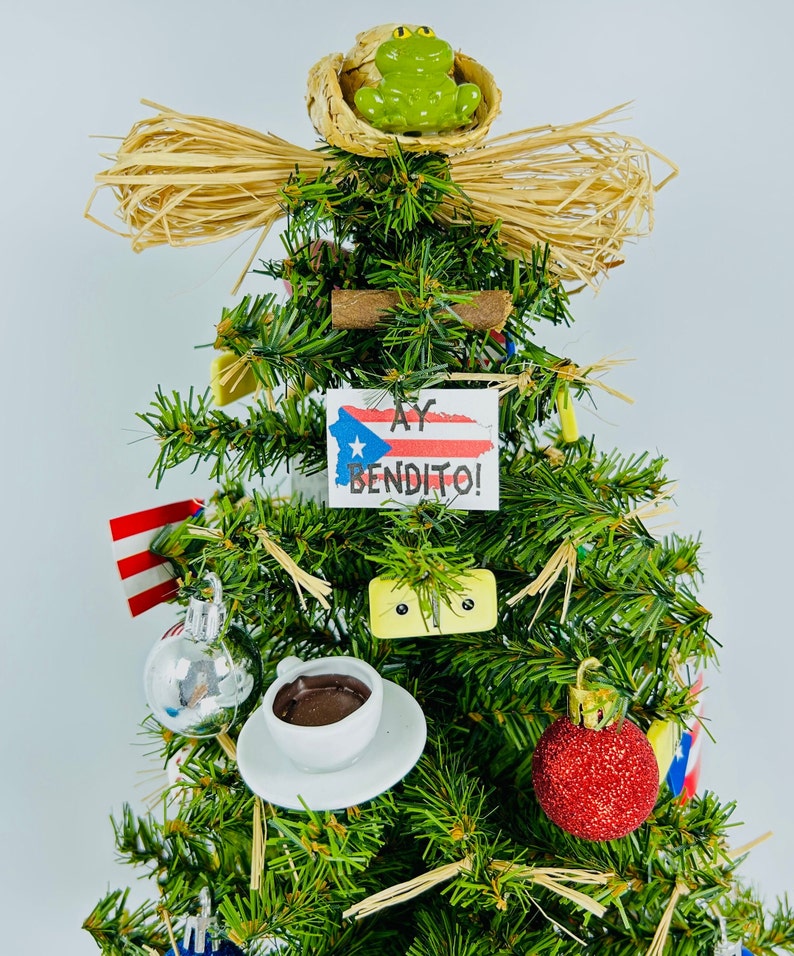 Puerto Rico / Puerto Rican Themed 18" Christmas Tree - Etsy