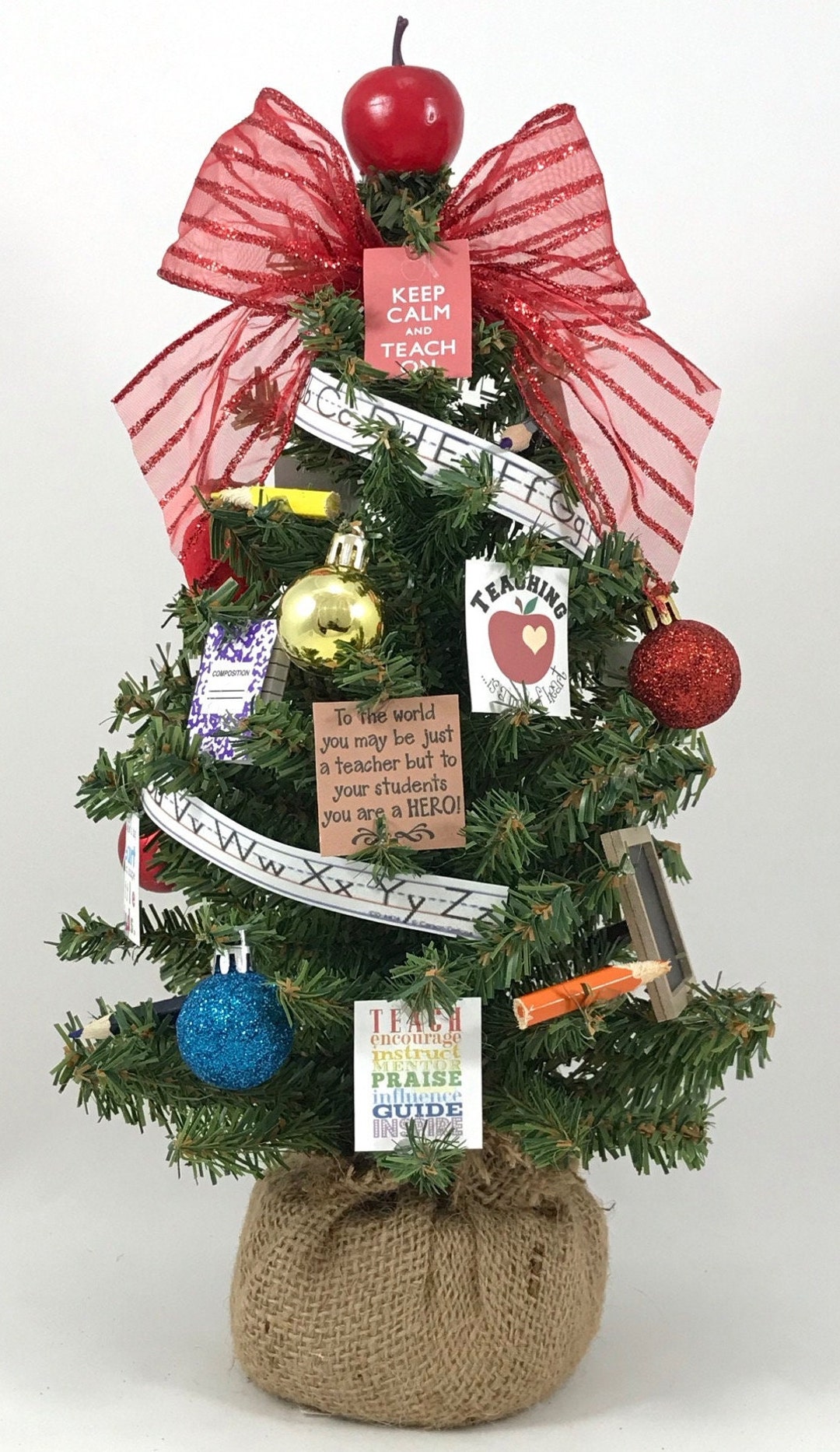 School Teacher Themed 15 Christmas Tree - Etsy