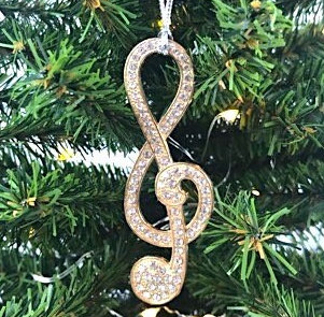 Musical G-clef Treble Clef Ornament - Etsy