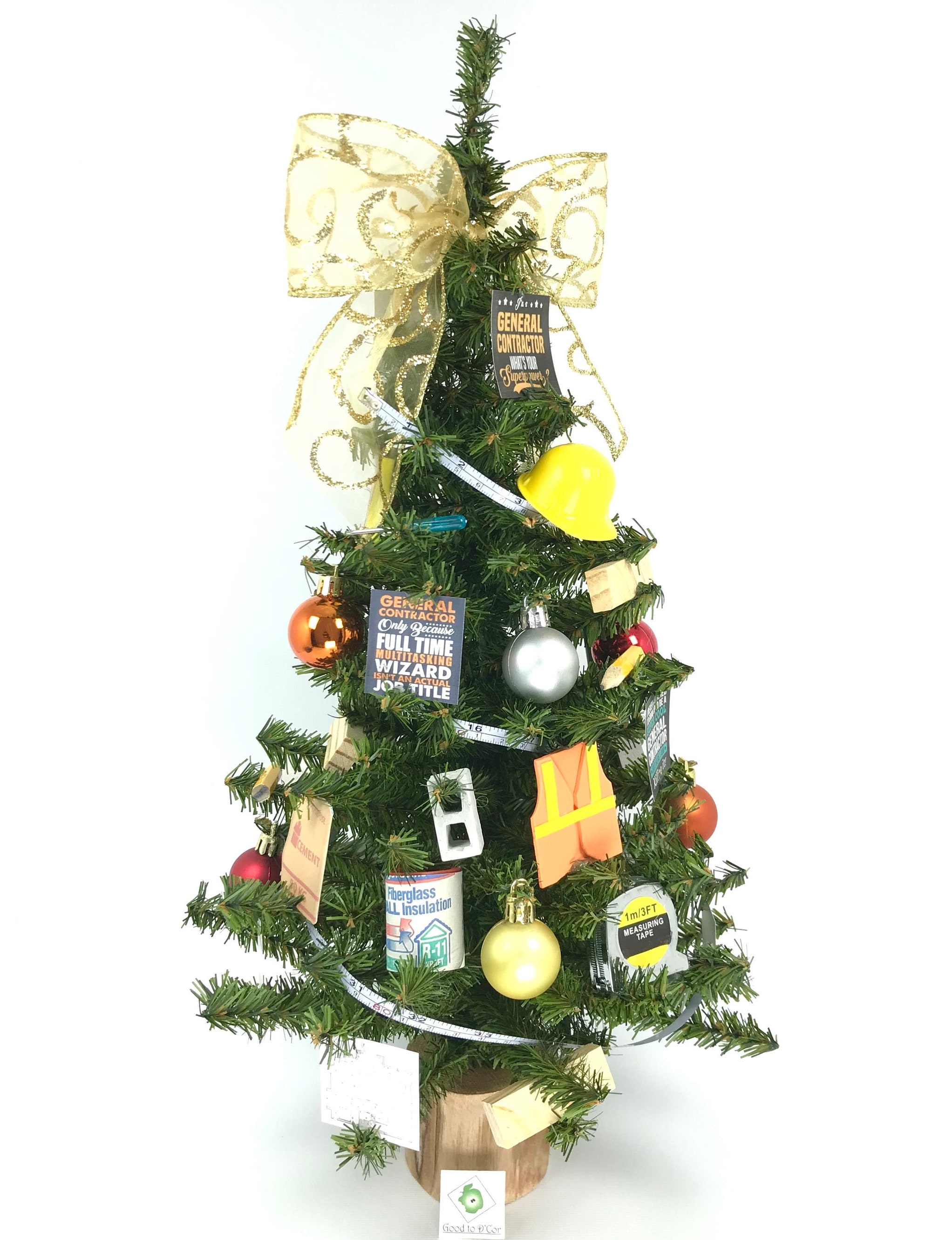 General Contractor / Construction Themed 18" Christmas Tree - Etsy