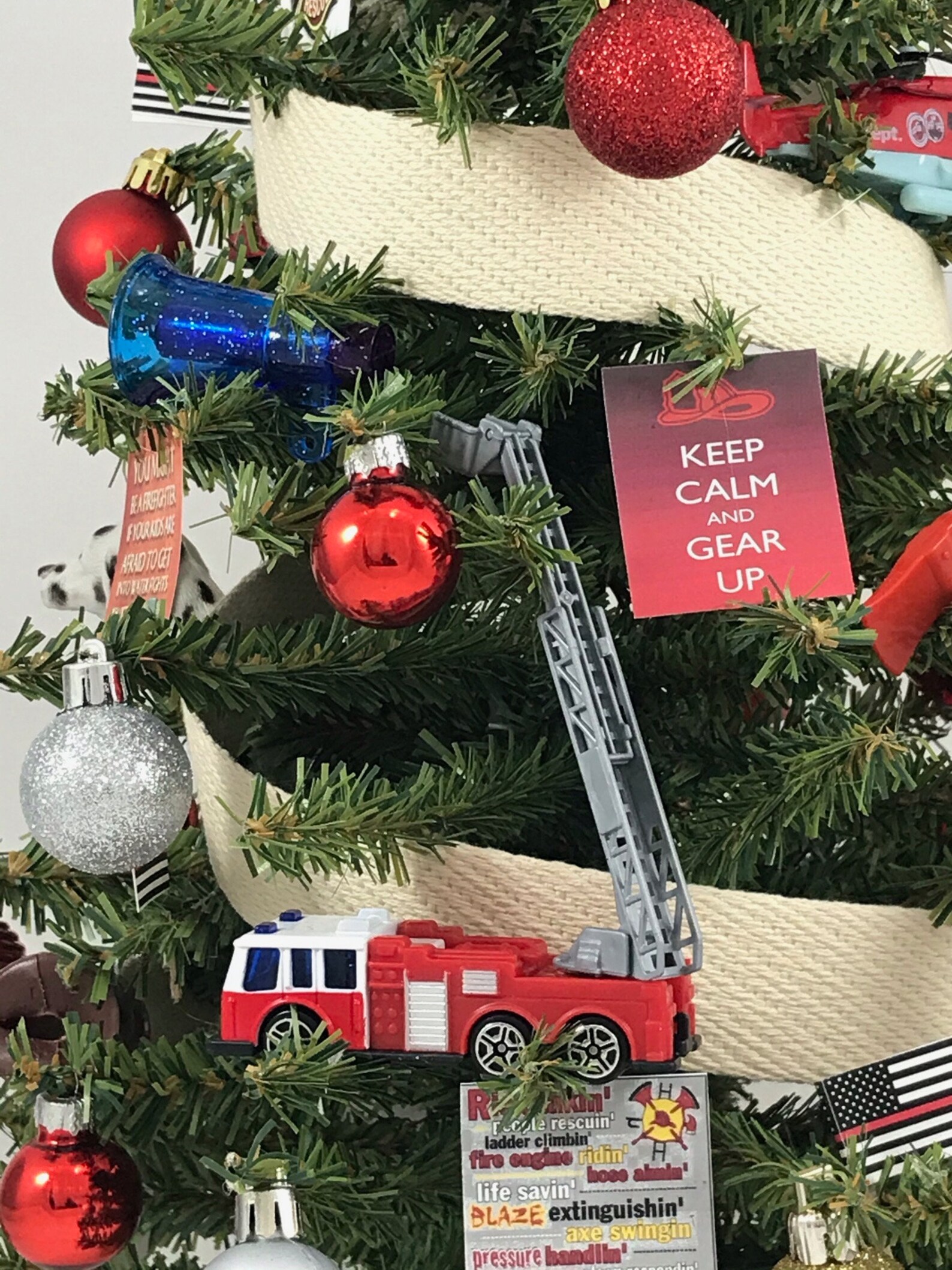 Large Firefighter Themed Christmas Tree | Etsy