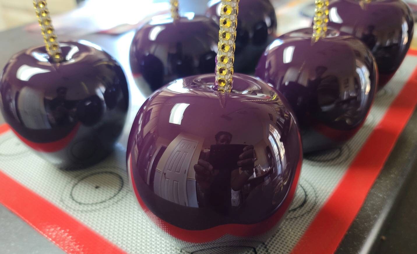 Homemade Candy Apples Purple 3count | Etsy