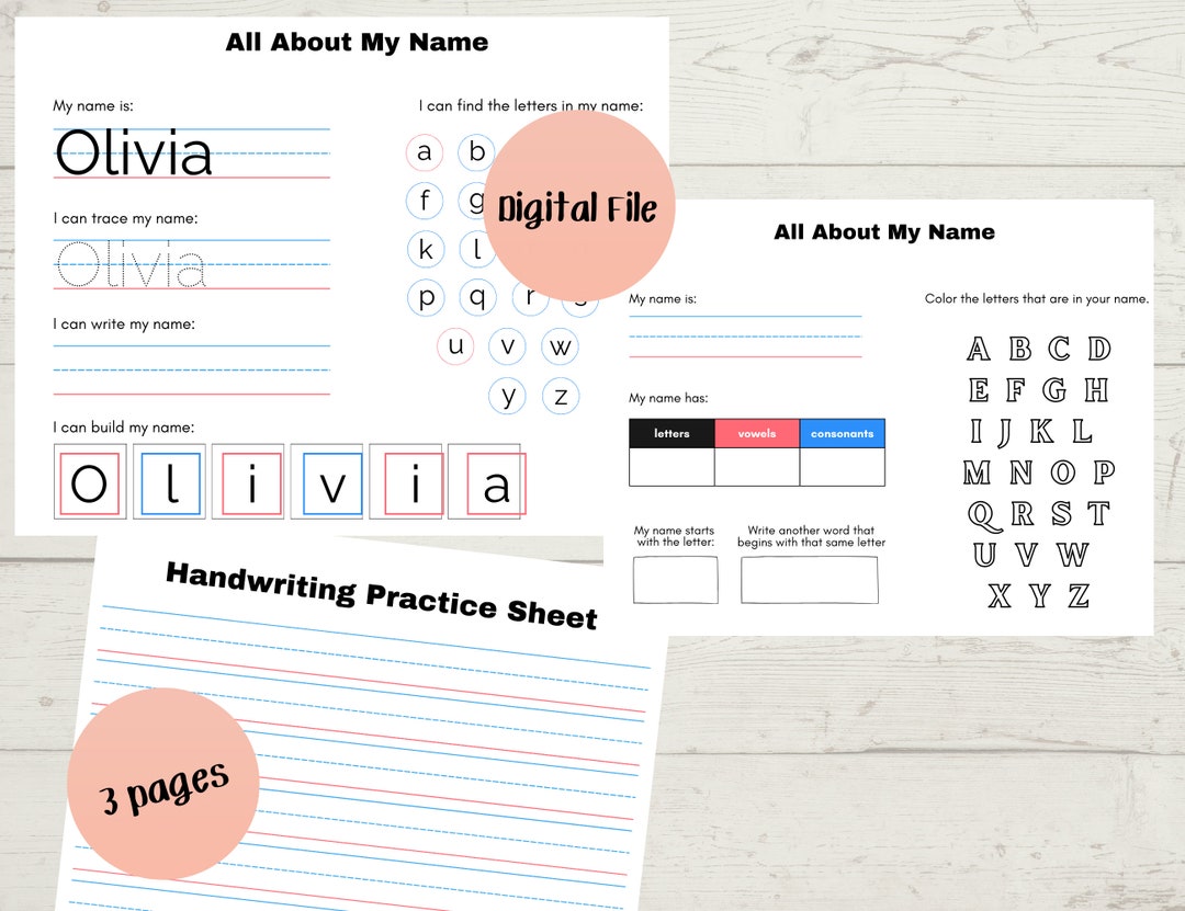 All About My Name Printable Name Tracing, Name Recognition, Name ...