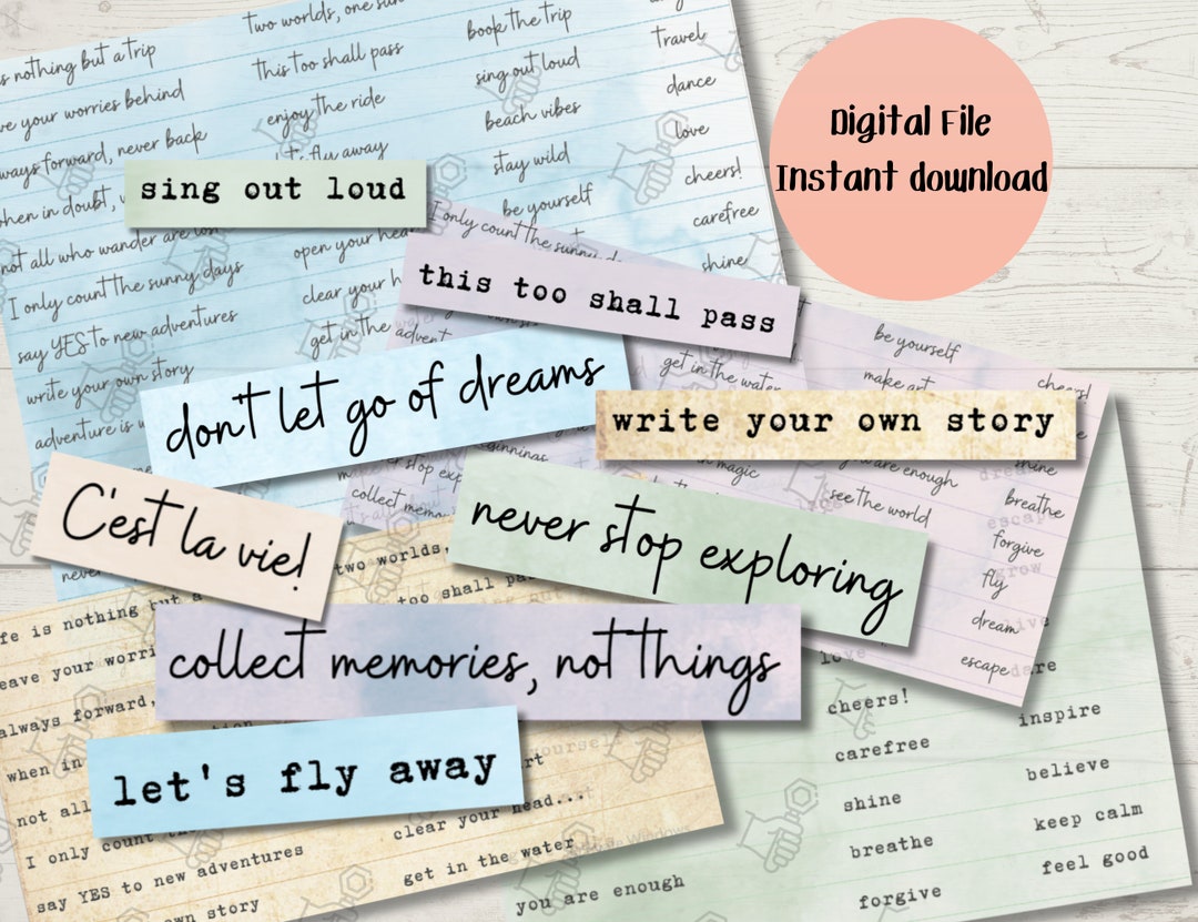 Printable Word Sentiments, Journal Quotes, Printable Quotes, Printable ...