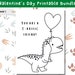 PRINTABLE Dino Valentine's Day Coloring Pages Kids Coloring Pages ...