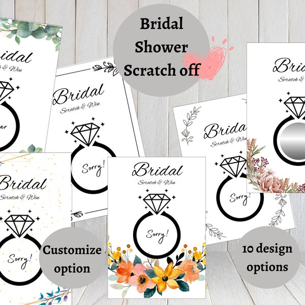 Bridal Shower Scratch Off - Etsy