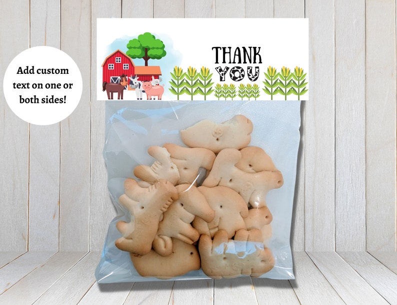 Farm Animals Treat Bags and Toppers Kids Party Favor Bags - Etsy