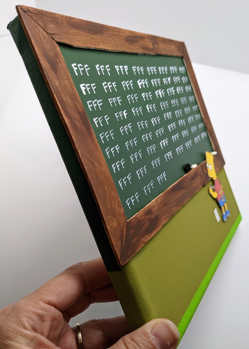 CUSTOM Bart Simpson Chalkboard Art Acrylic & Mixed Media on - Etsy