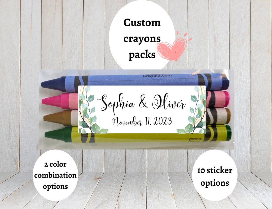 Personalized Wedding Crayons | Kids Party Favors, Wedding Crayon Favors ...