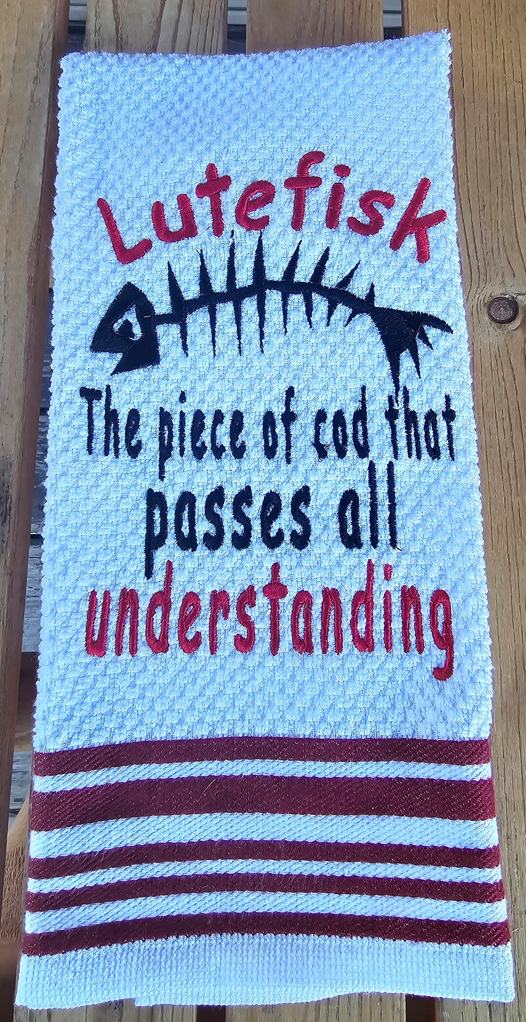 LUTEFISK Towel Pick Design - Etsy