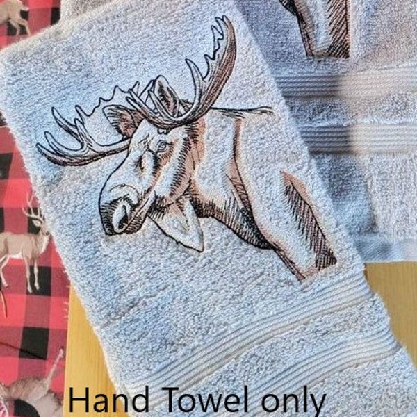 Moose Hand Towel - Etsy