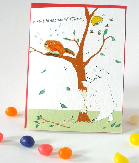 Get Well / Cheer up Greeting Card Beaver Timmy's - Etsy