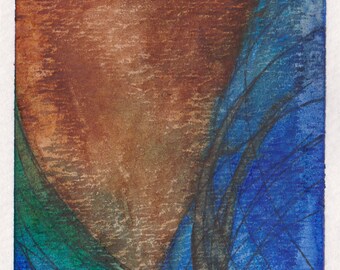 Abstract Painting Blue Rust - Etsy