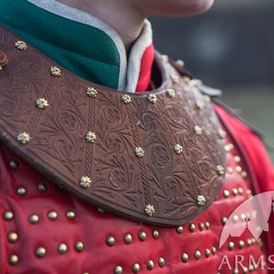 Armstreet Viking Leather Gorget Brigandine 'bird of Prey' Design, LARP ...