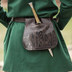 Leather Bag With Pockets From timeless Middle Ages - Etsy