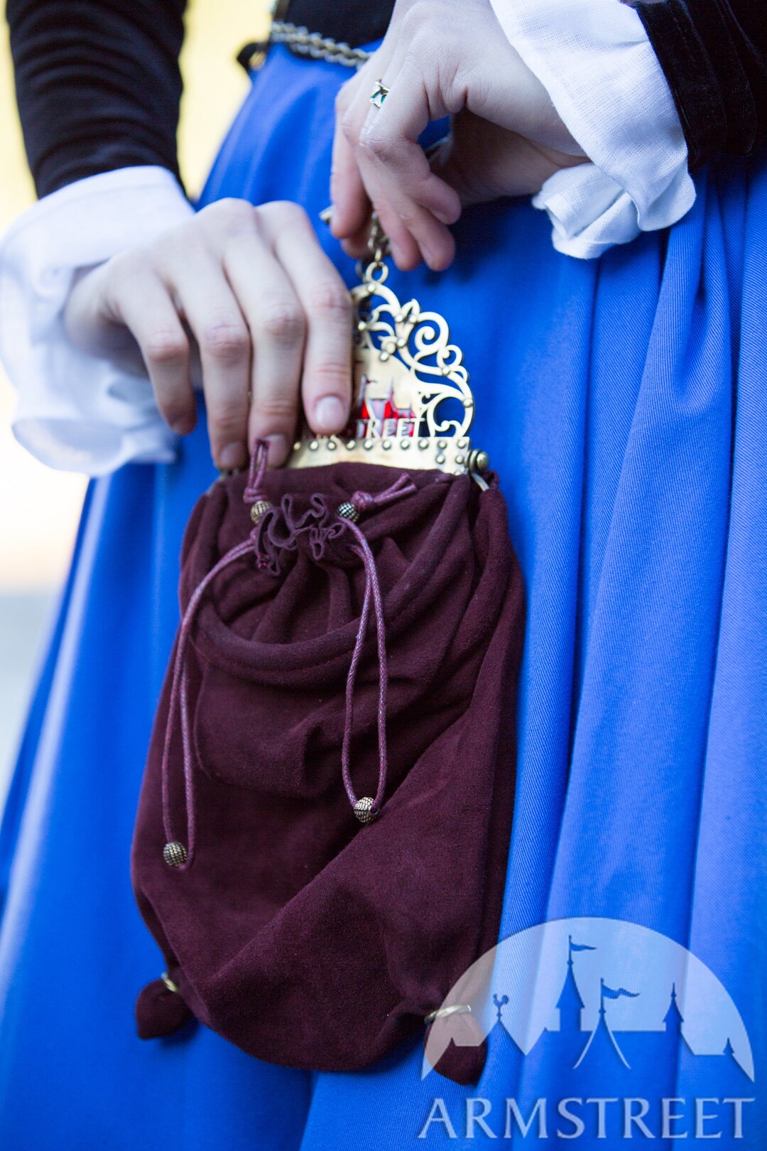 Armstreet Suede Bag With a Brass Frame renaissance Memories & Ornate ...