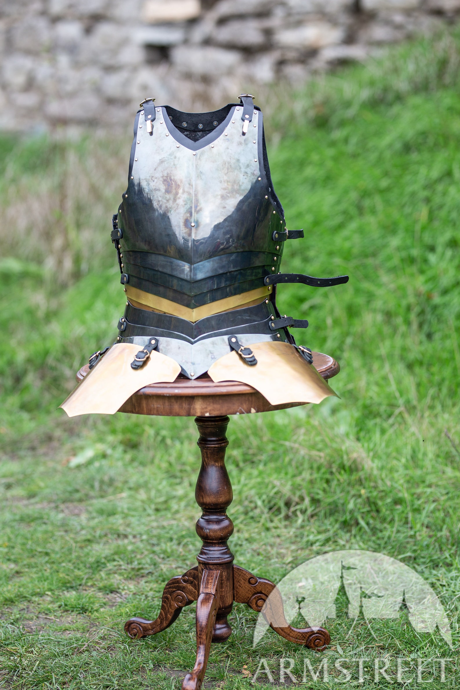 Female Blackened Spring Steel Cuirass With Tassets Evening Etsy